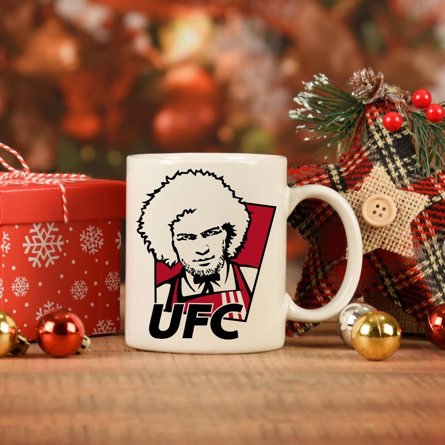 Khabib Nurmagomedov Funny UFC KFC Coffee Mug, Coffee Lover Gift, Mma ...