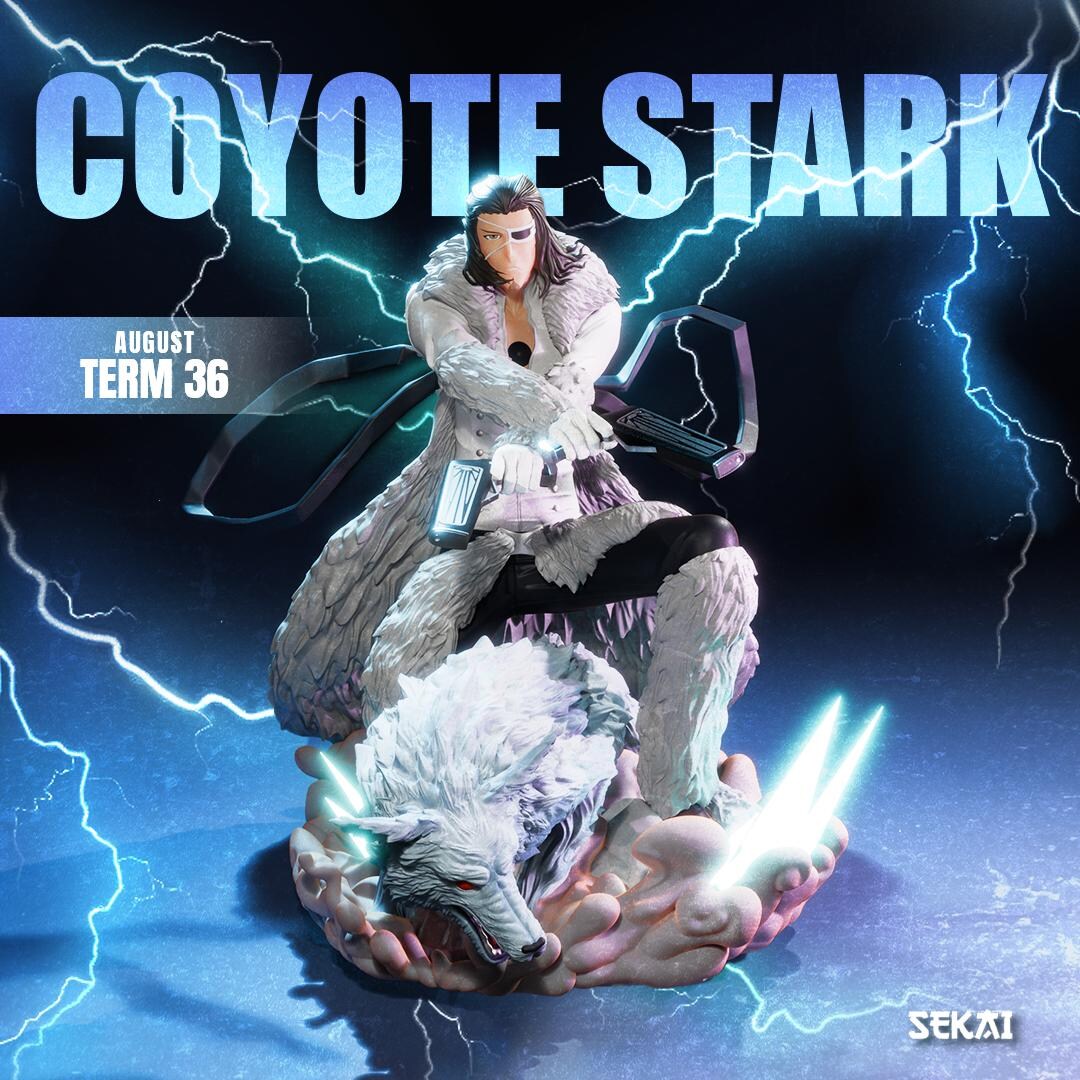 Coyote Stark Statue 165mm - Sekai 3D Models - Unpainted Gray Resin - Etsy