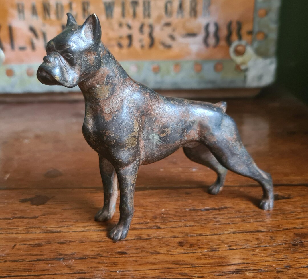 Antique Bronze Boxer, Signed - Etsy
