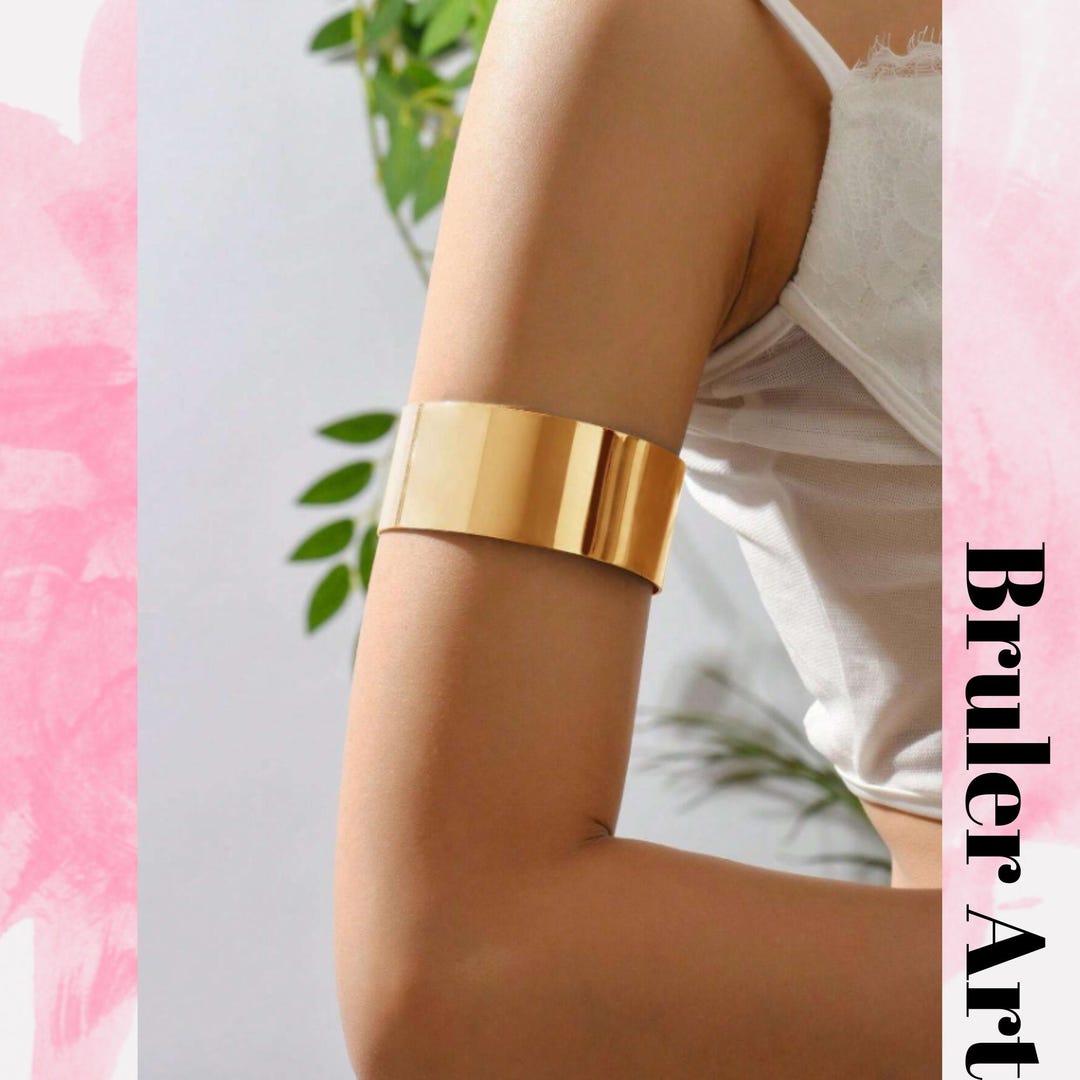 Chic Arm Cuff :minimalist Gold & Silver Upper Arm Bands, Stylish Gift ...