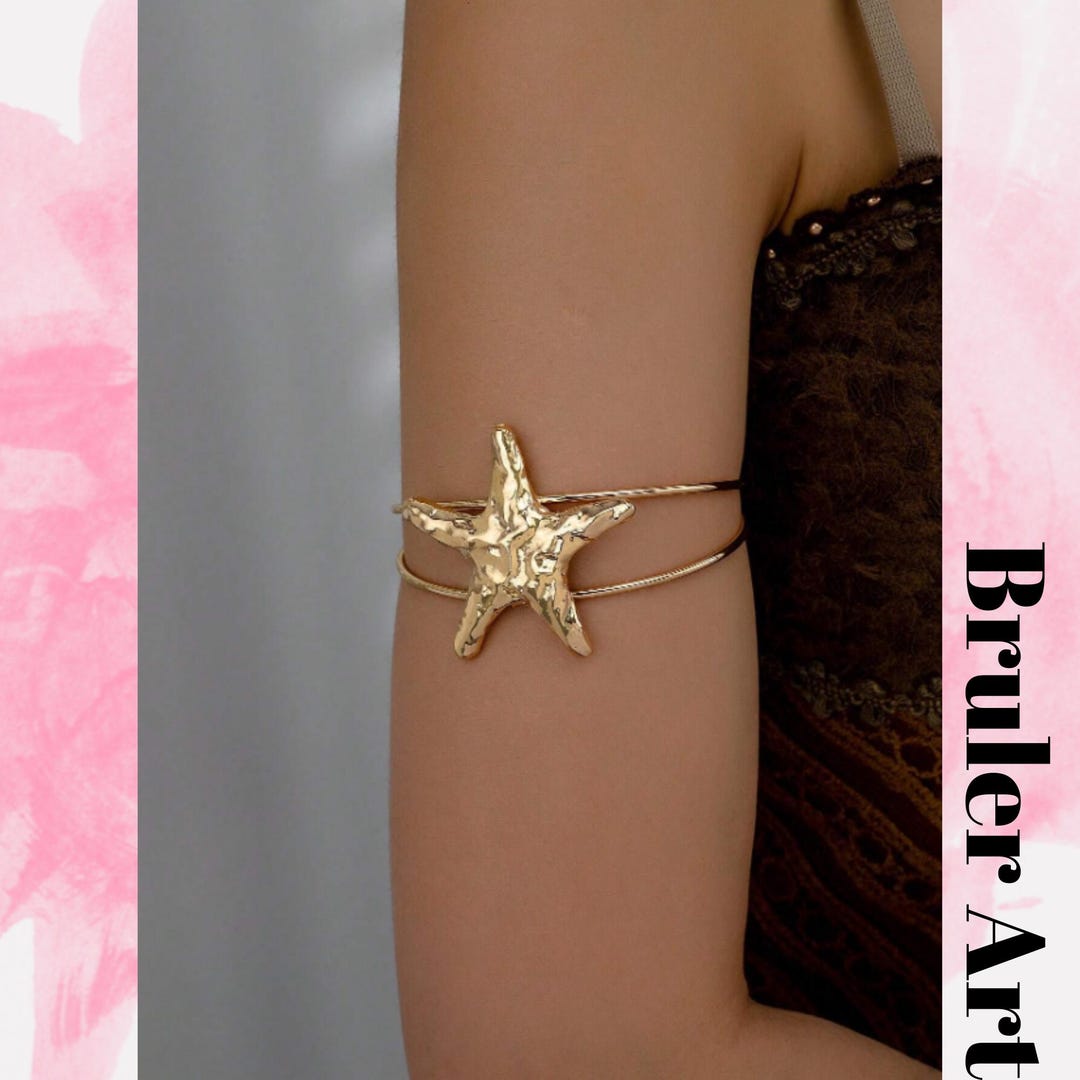 Minimalist Arm Cuff, Gold Arm Band, Gold Upper Arm Cuff Bracelet ...