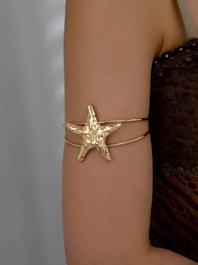 Minimalist Arm Cuff, Gold Arm Band, Gold Upper Arm Cuff Bracelet ...