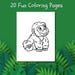 Animal Coloring Pages for Kids: 20 Fun Activity Sheets (PDF) - Etsy
