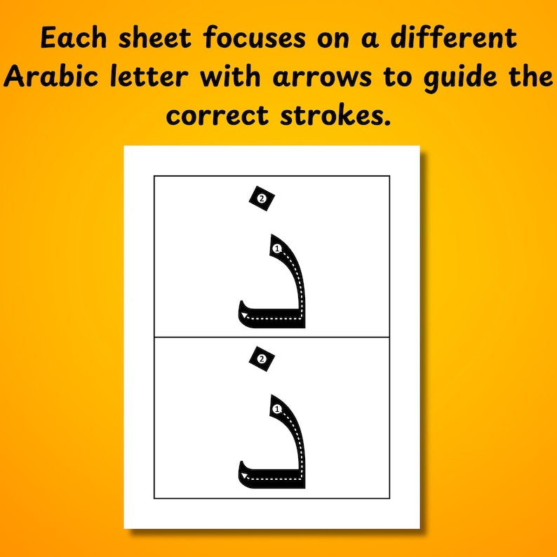 28 Arabic Letter Tracing Worksheets | Learn Handwriting With Guided ...