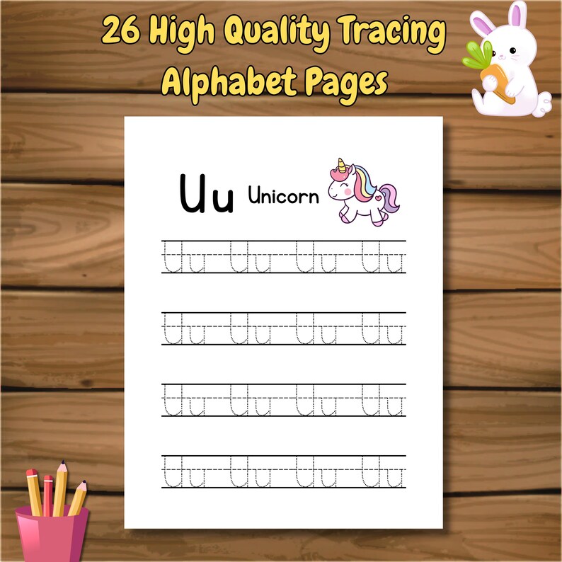 26 English Alphabet Tracing Sheets Fun & Educational, Letter Practice ...