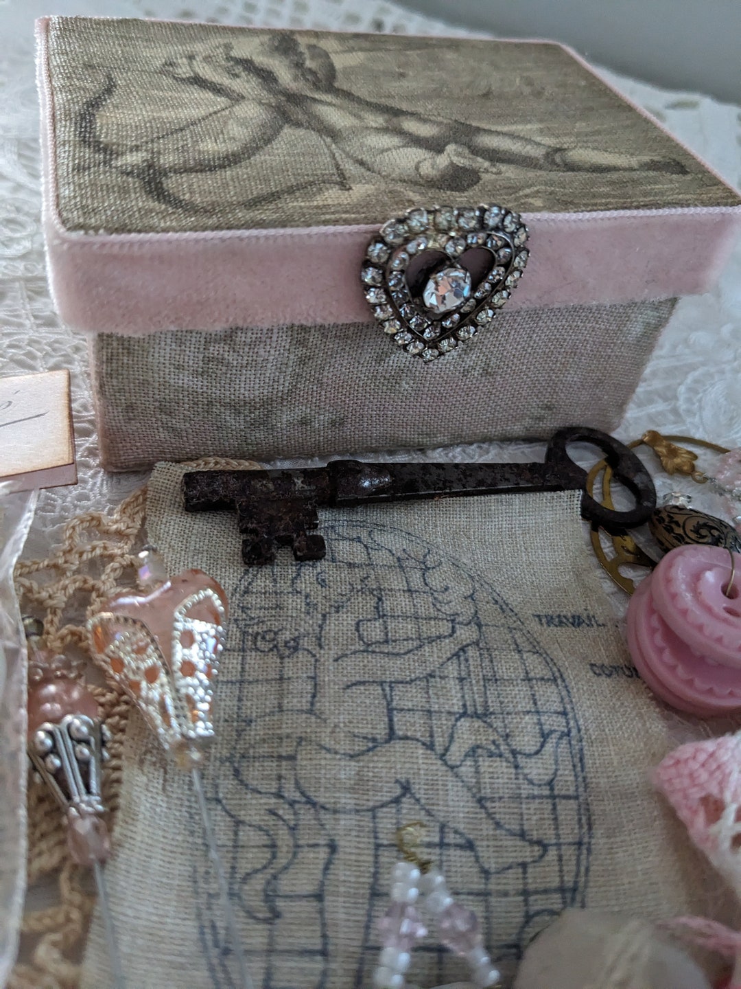 Vintage Haberdashery-inspiration Box-creative Box-angel Fabric Box ...