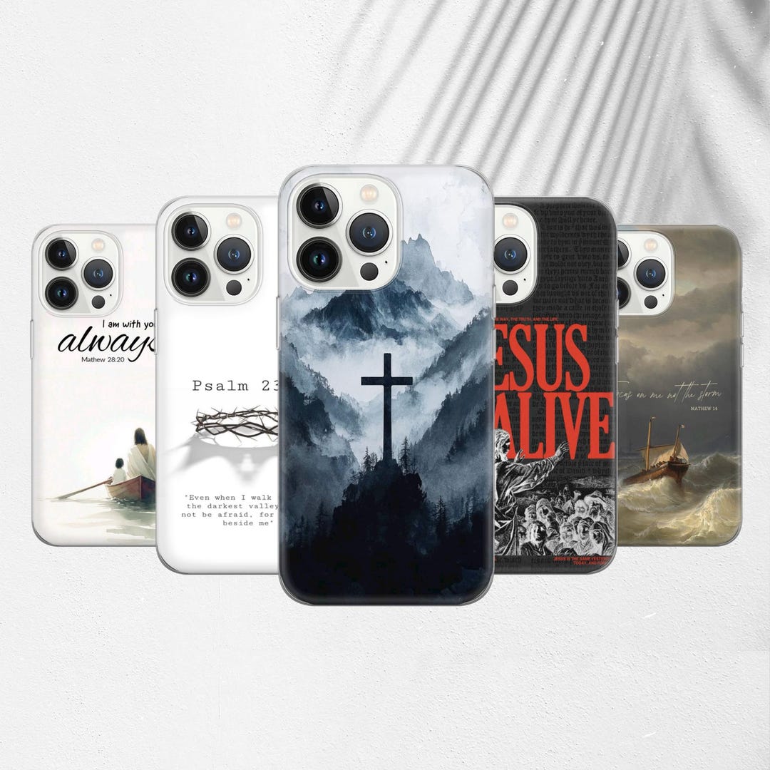 Minimalistic Christian Bible Verse Phone Case, Religious Scripture Gift ...