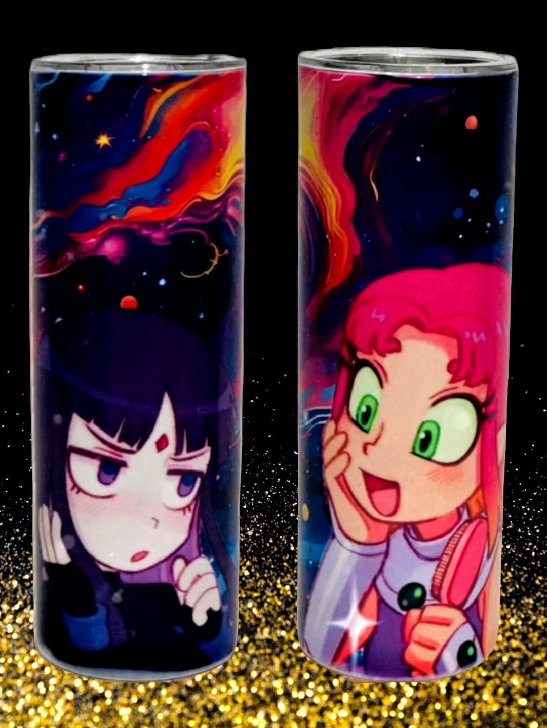 Teen Titans Go! Starfire & Raven Custom Tumbler Stainless Steel ...