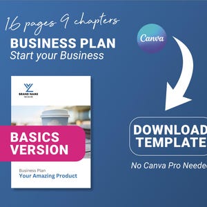 Small Business Plan Template Fully Customizable Canva Template Complete ...