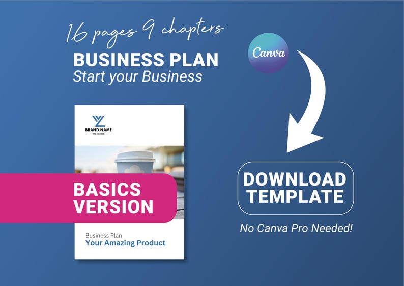 Small Business Plan Template Fully Customizable Canva Template Complete ...