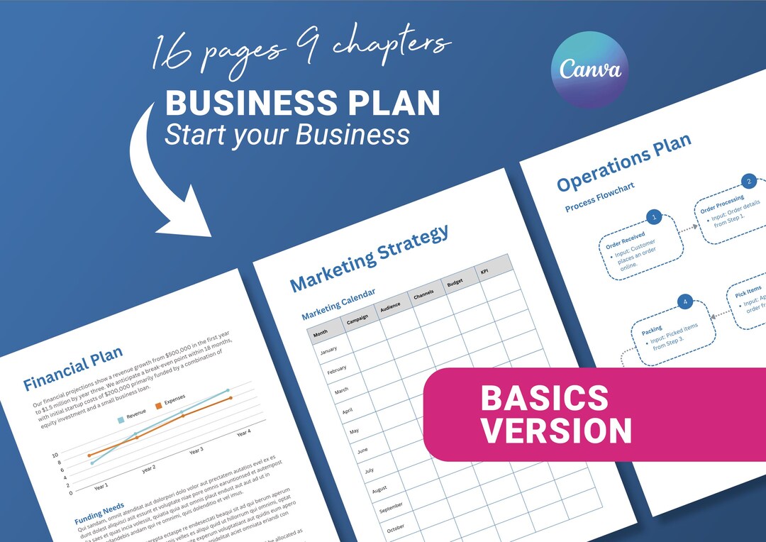 Small Business Plan Template | Business Planner Proposal | Start up ...