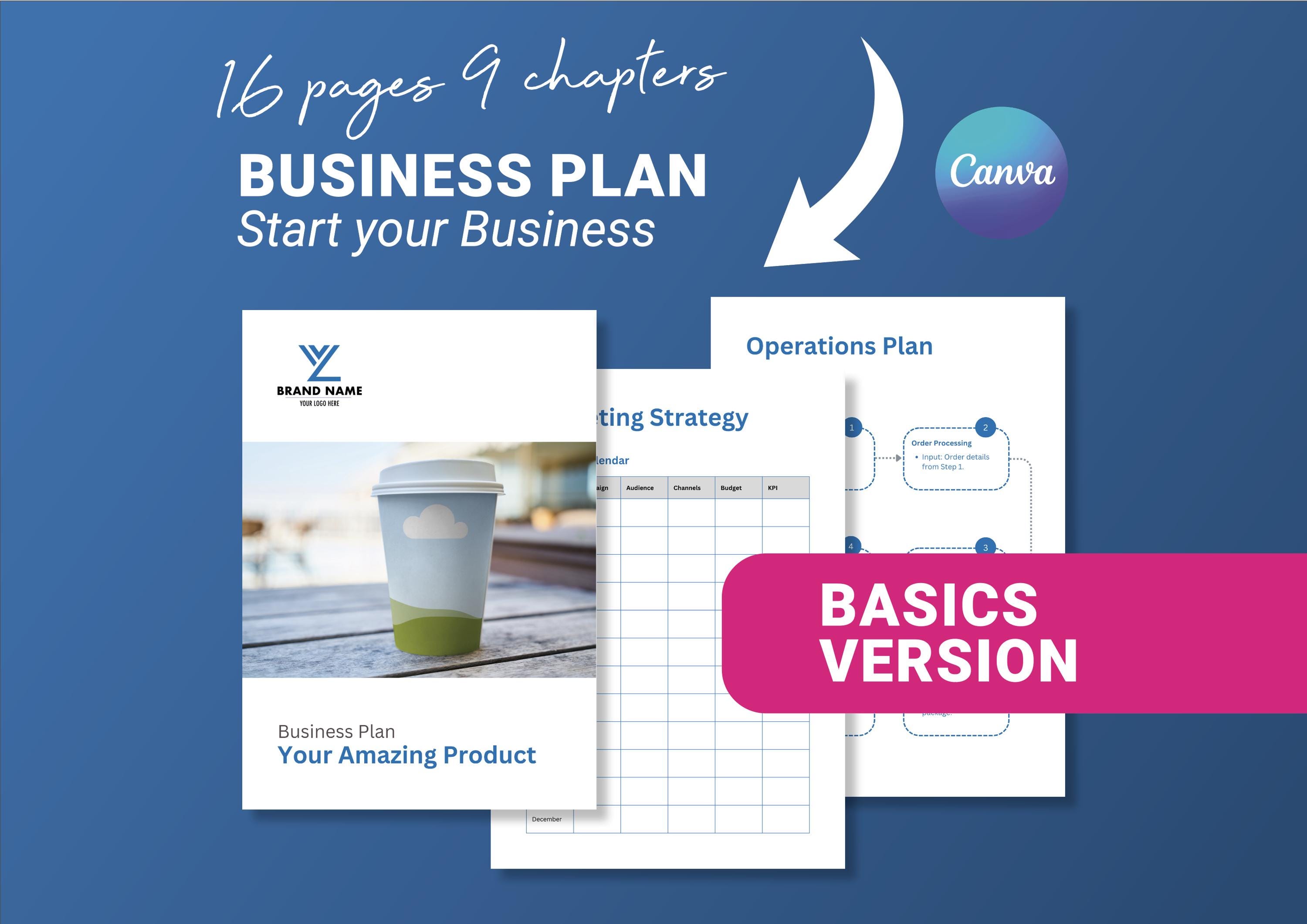Small Business Plan Template Fully Customizable Canva Template Complete ...