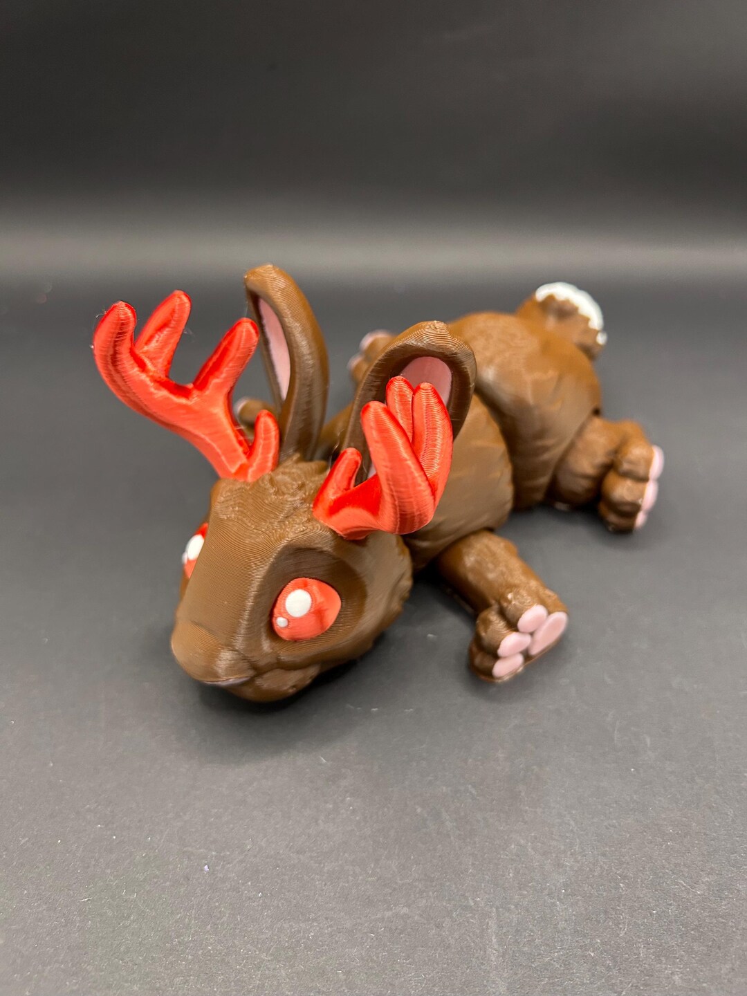 Deer Antler Holiday Jackalope 3D Printed Articulated Sensory Toy - Etsy