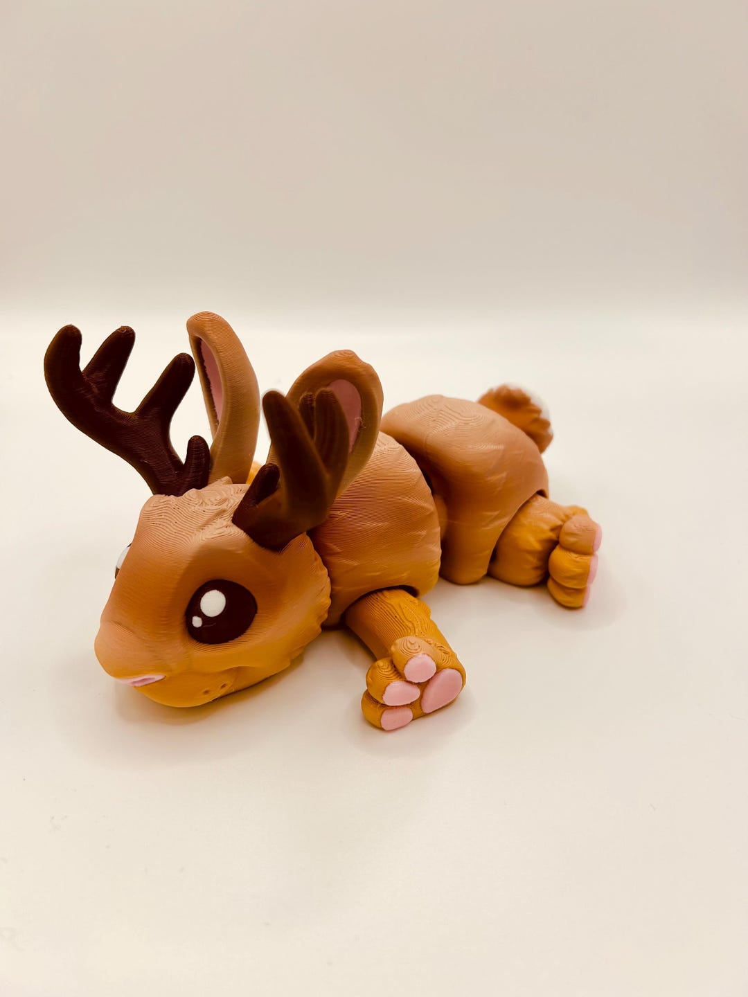 Deer Antler Holiday Jackalope 3D Printed Articulated Sensory Toy - Etsy