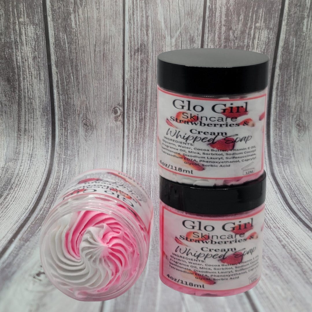 Strawberries &cream Whipped Soap/whipped Soap/soap/gift for Girls/gift ...