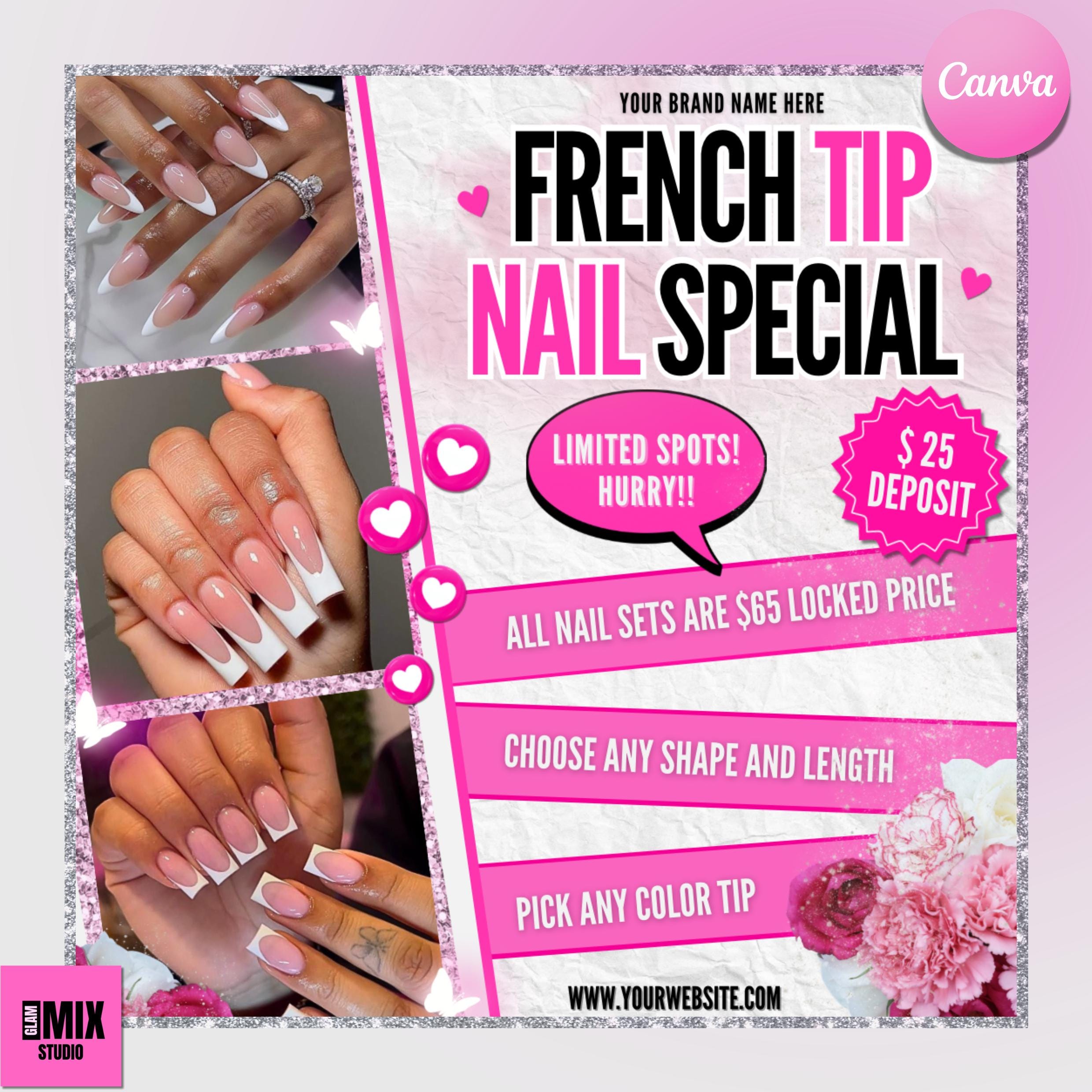 Nail Deal Flyer, Nail Special Flyer, Nail Tech Sale Flyer, Nail Flash ...
