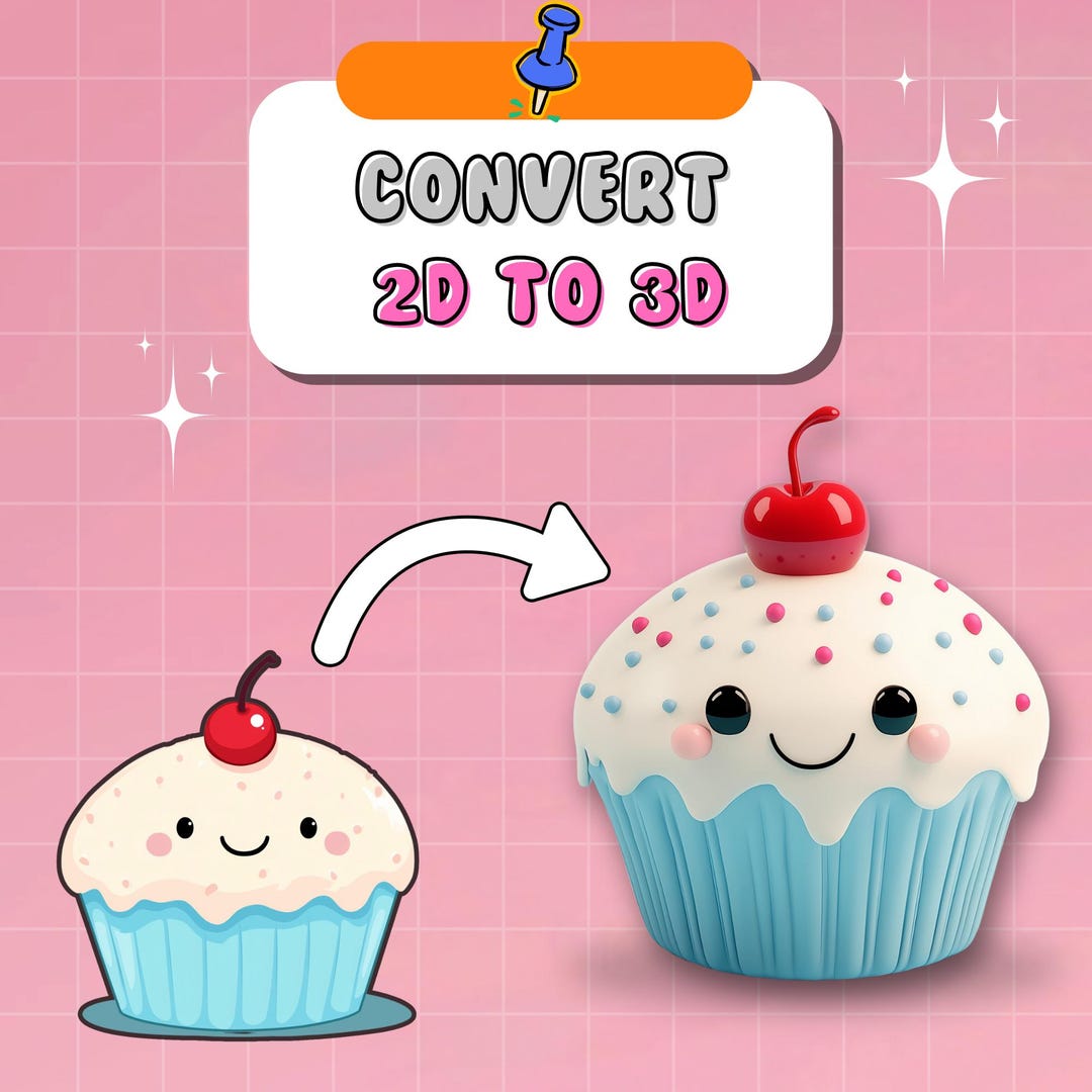 CUSTOM 2D to 3D 3D Modeling Service, 3D Art, 3D Model Commission ...