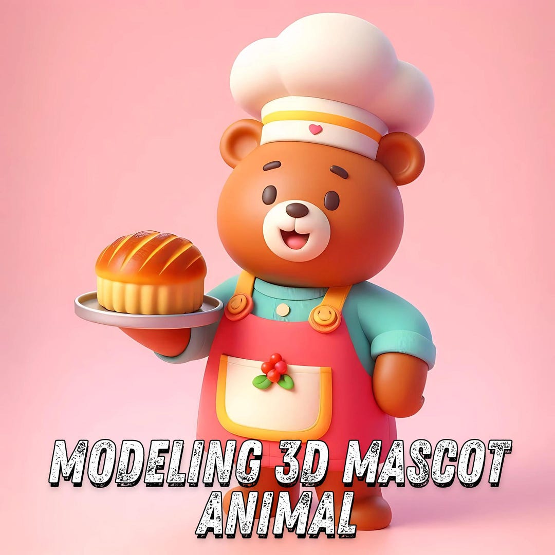 Custom Mascot 3D Model 3D Character Modeling, 3D Mascot, 3D Cute, 3D ...