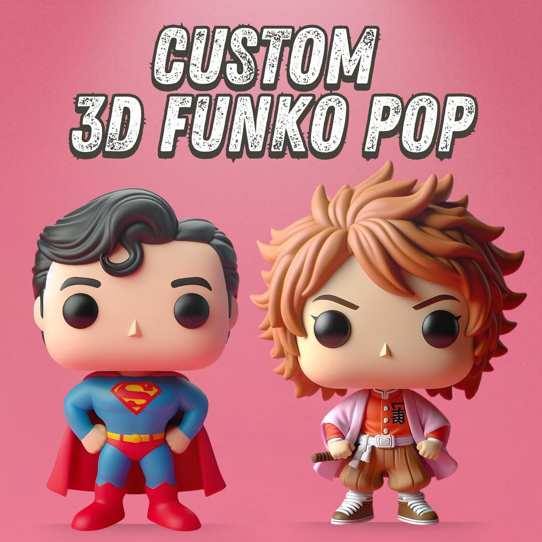 CUSTOM Funko Pop 2D to 3D, 3D Modeling, 3D Model Commission, 3D Design ...