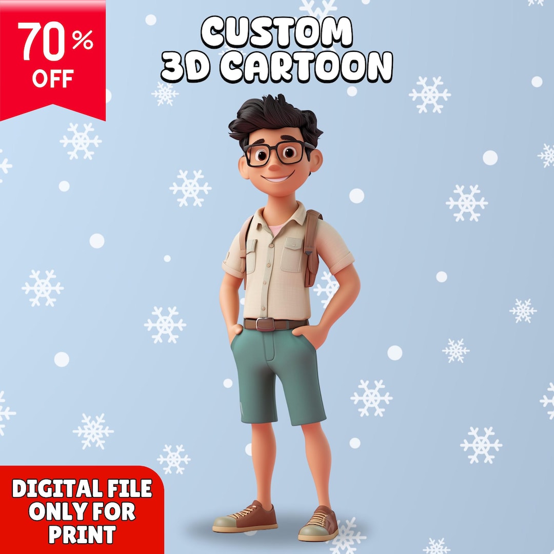 Custom 3D Cartoon Characters, 3D Cartoon Character Ready for Printing ...