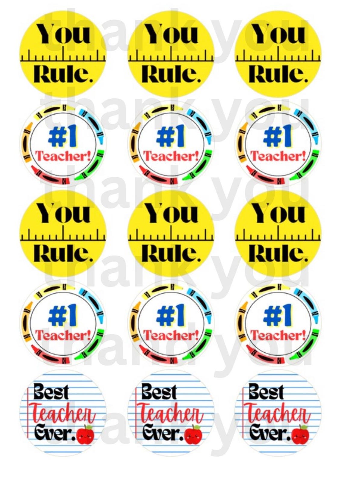 Teacher Appreciation Edible Image - Etsy