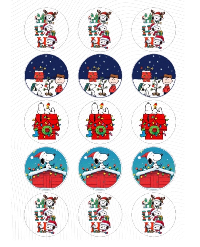 Peanuts Christmas Edible Sheet - Etsy