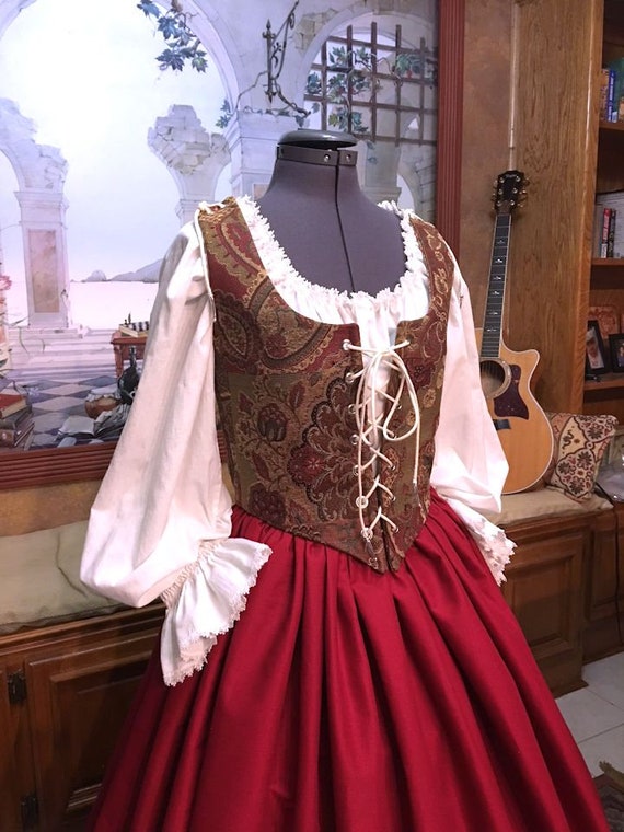 Renaissance Wench Dress or Maiden Reversible Tapestry Bodice | Etsy