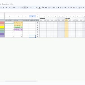 Simple Gantt Chart for Google Sheets and Excel - Etsy