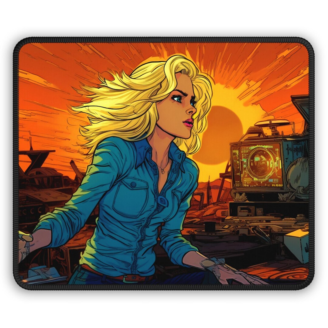 Emma and the Time Machine Gaming Mouse Pad, Time Traveler Desk Mat ...