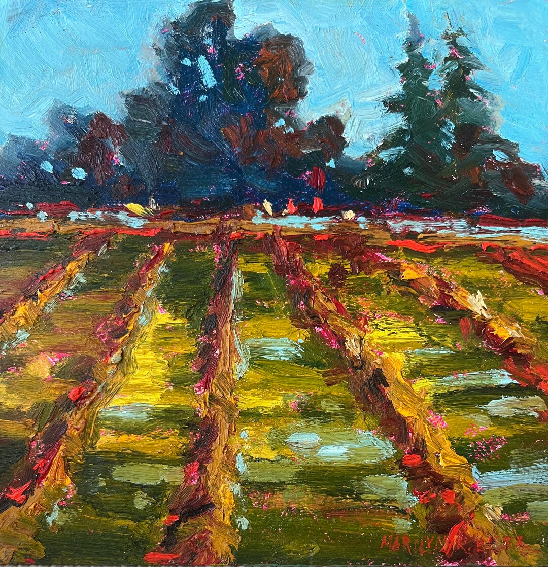 Hay Oil Painting, Hay Harvest Landscape, Cut Hay, Art, California ...