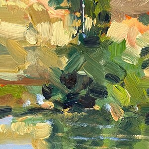 Purple Martin House Oil Painting: California Vineyard Landscape, 6"x6 ...