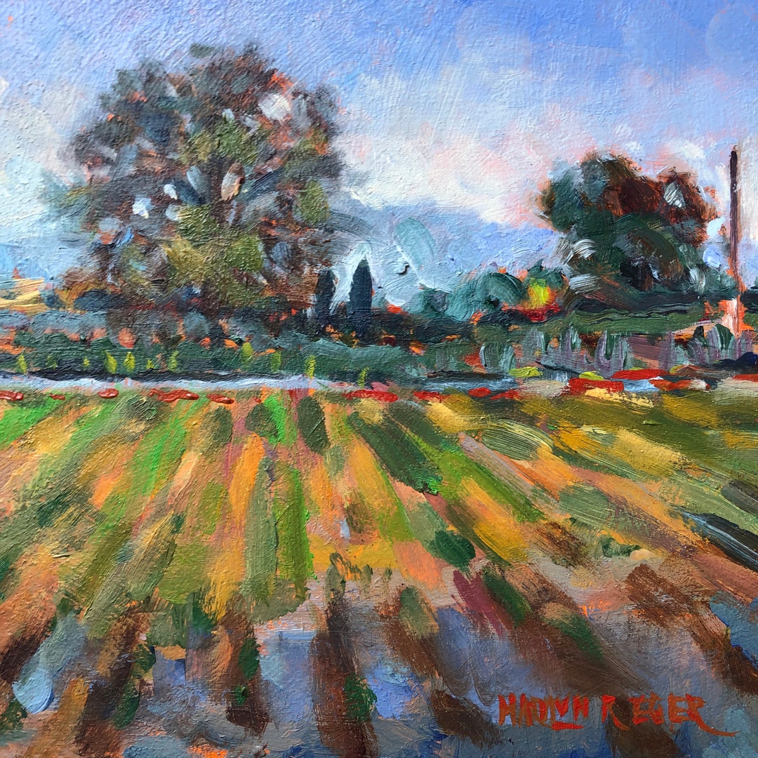 Original Oil Painting: Oak Trees Landscape, Plein Air Impressionism (6 ...