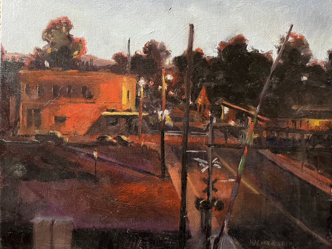 Lodi Oil Painting, Lodi Railroad Tracks, All Original Oil California ...