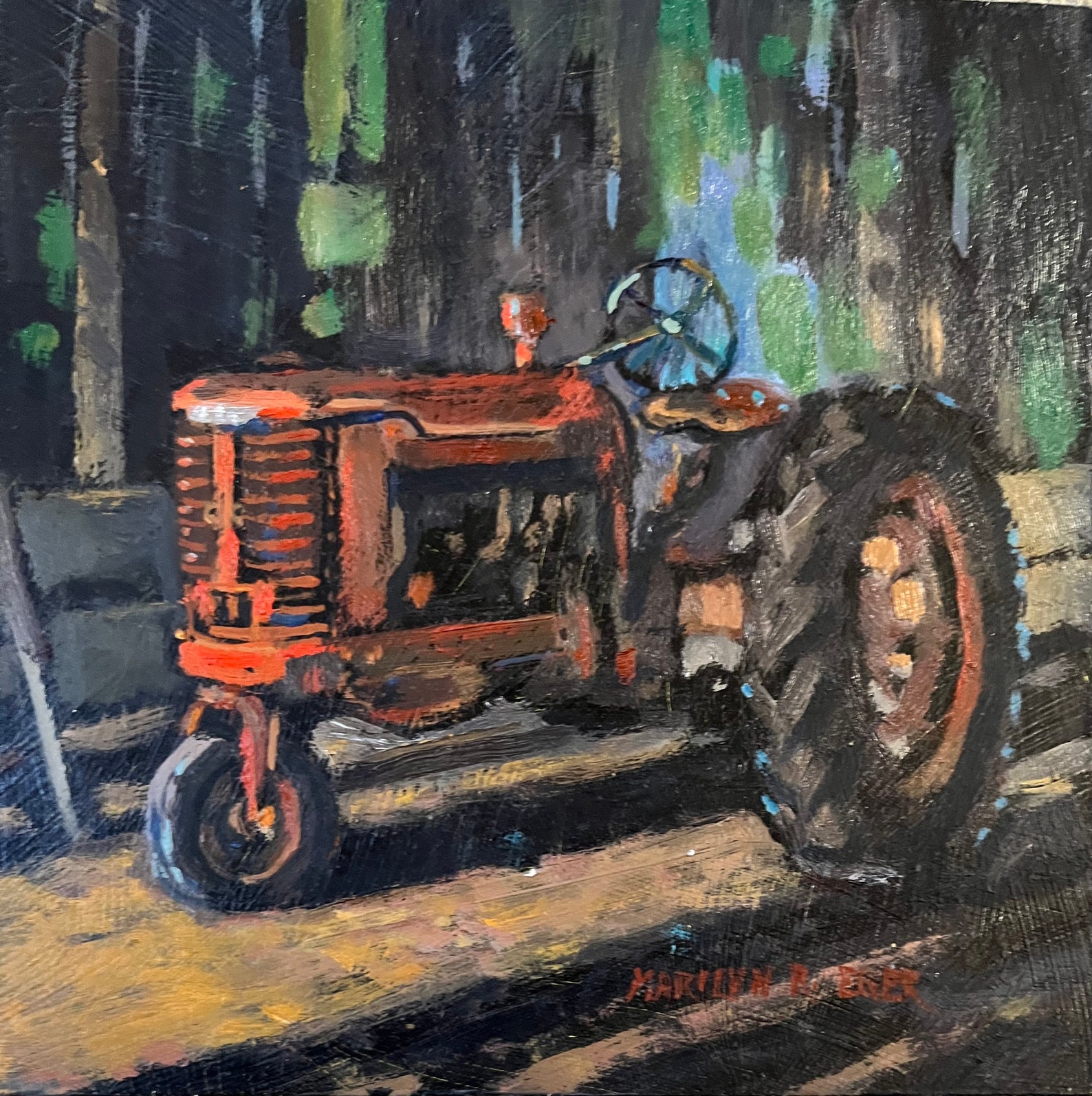 Original Oil Painting, Farmall Tractor 5, Lodi Farm Barn, Tractor ...