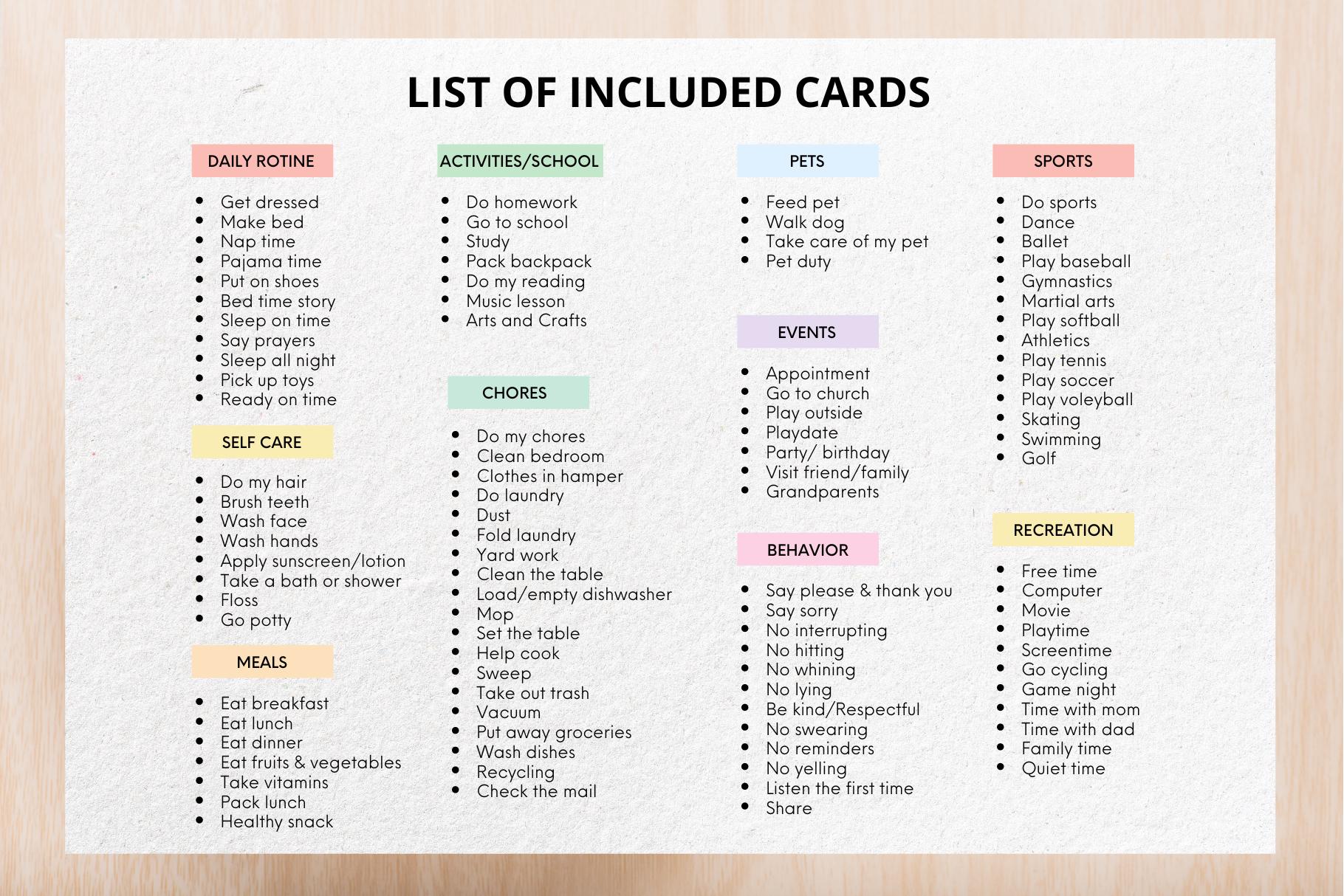 Behavior Chart, Printable Kids Reward Chart, Routine Chart, Editable ...