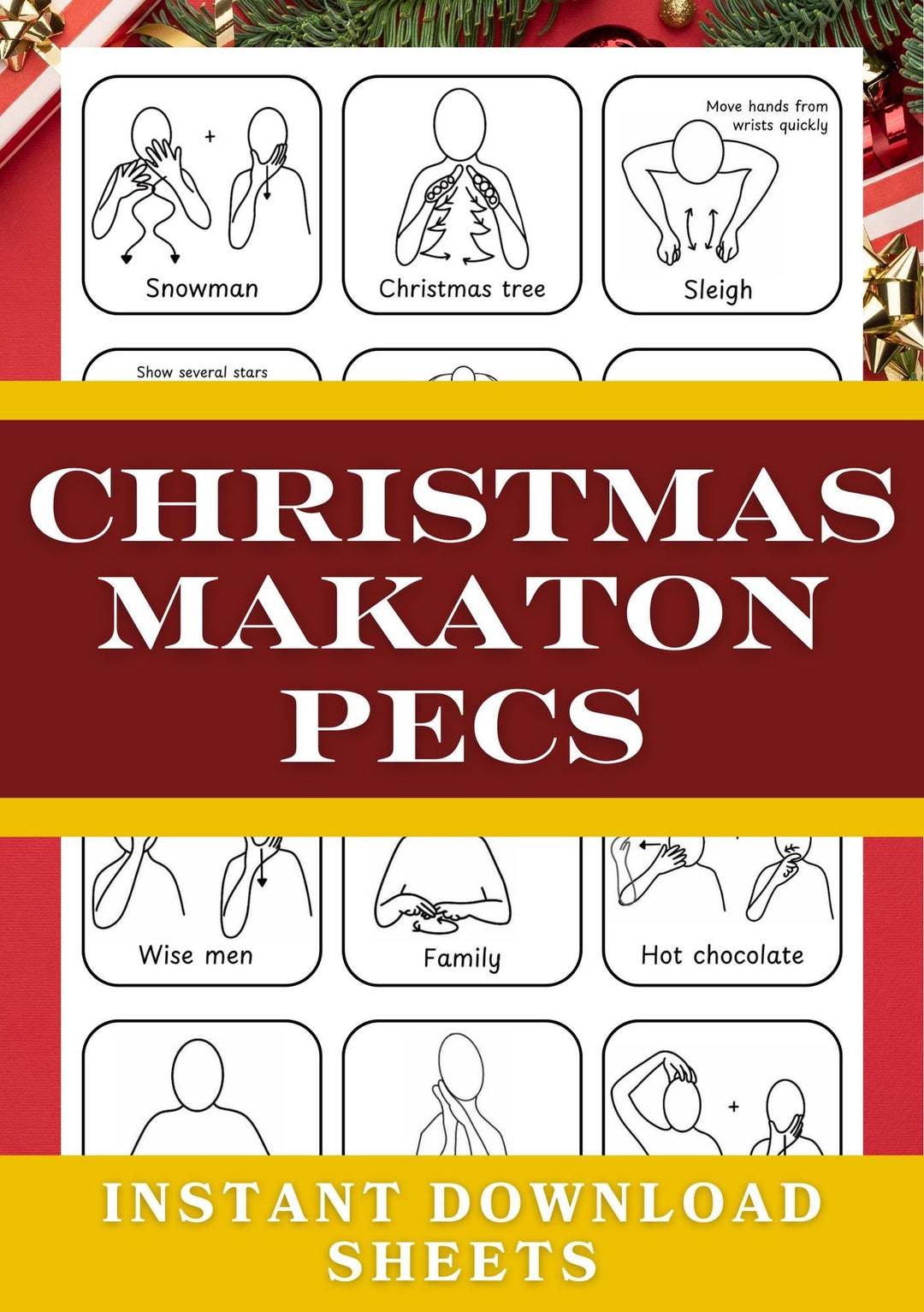 Christmas Makaton Communication Pecs, Makaton Cheat Sheet, Education ...