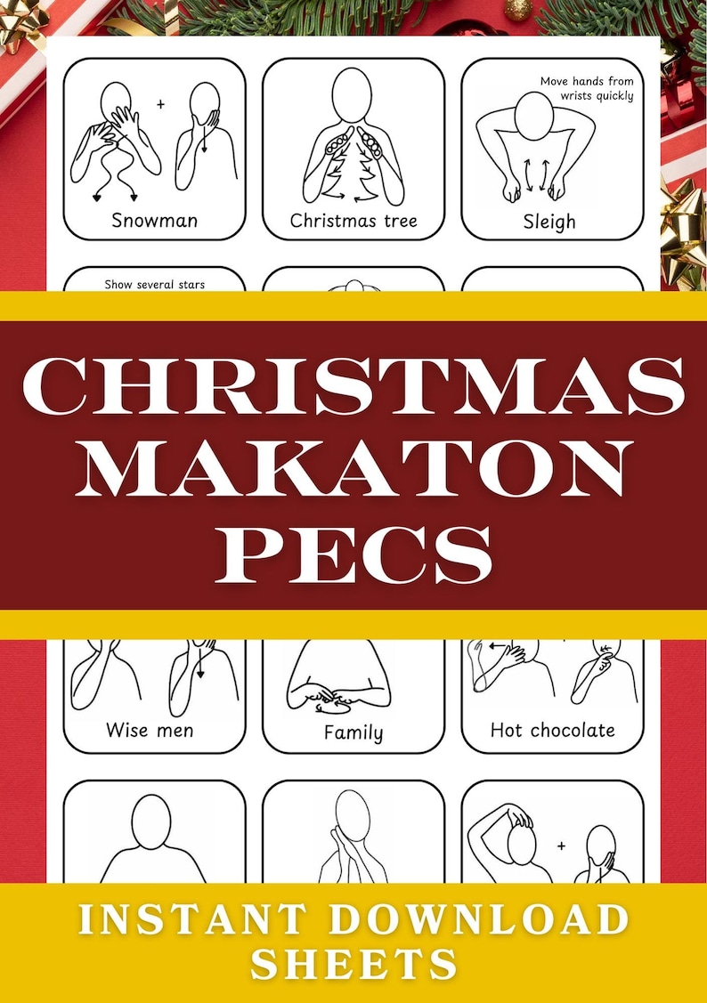 Christmas Makaton Communication Pecs, Makaton Cheat Sheet, Education ...