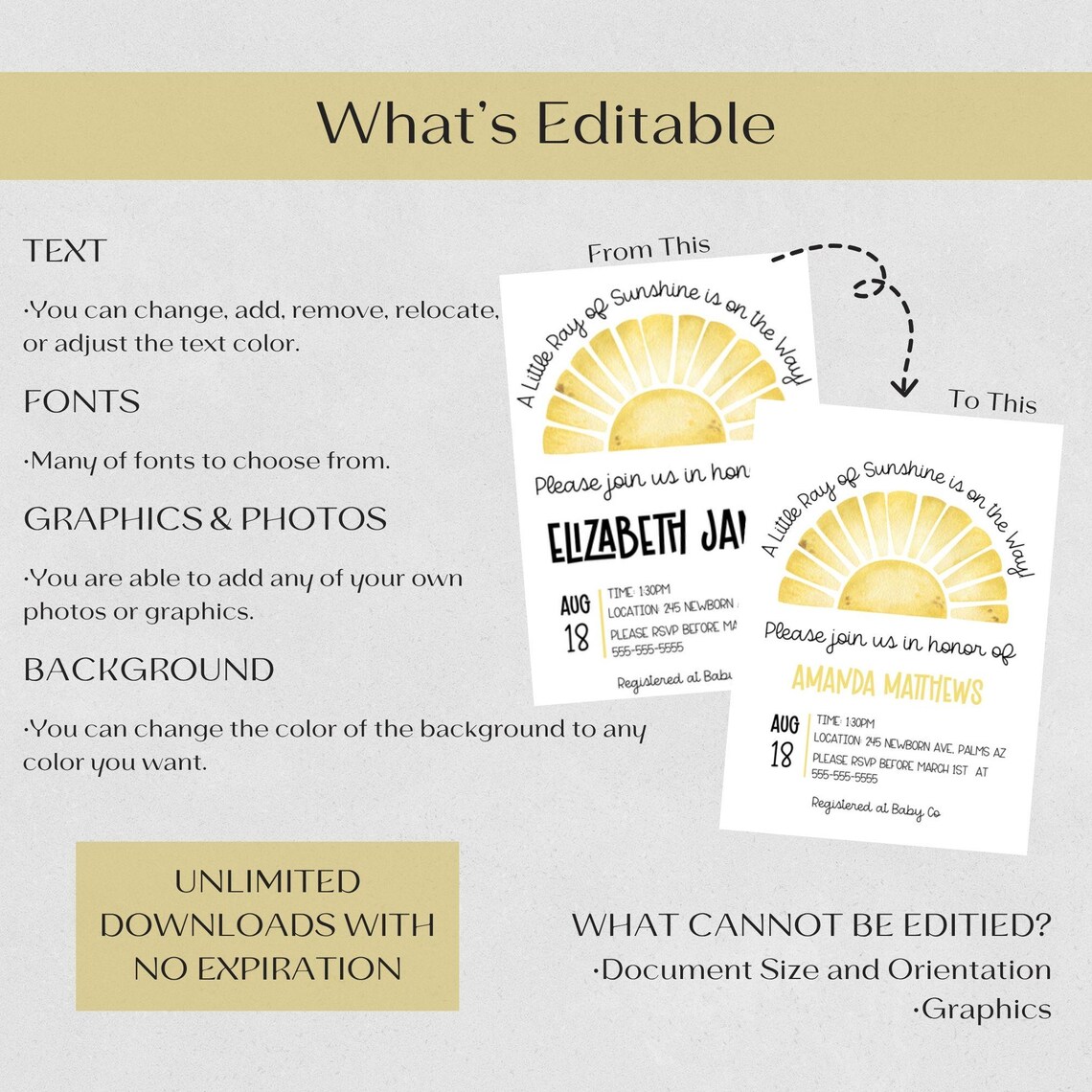 Sunshine Baby Shower Water Bottle Label, Printable Sunshine Bottle ...