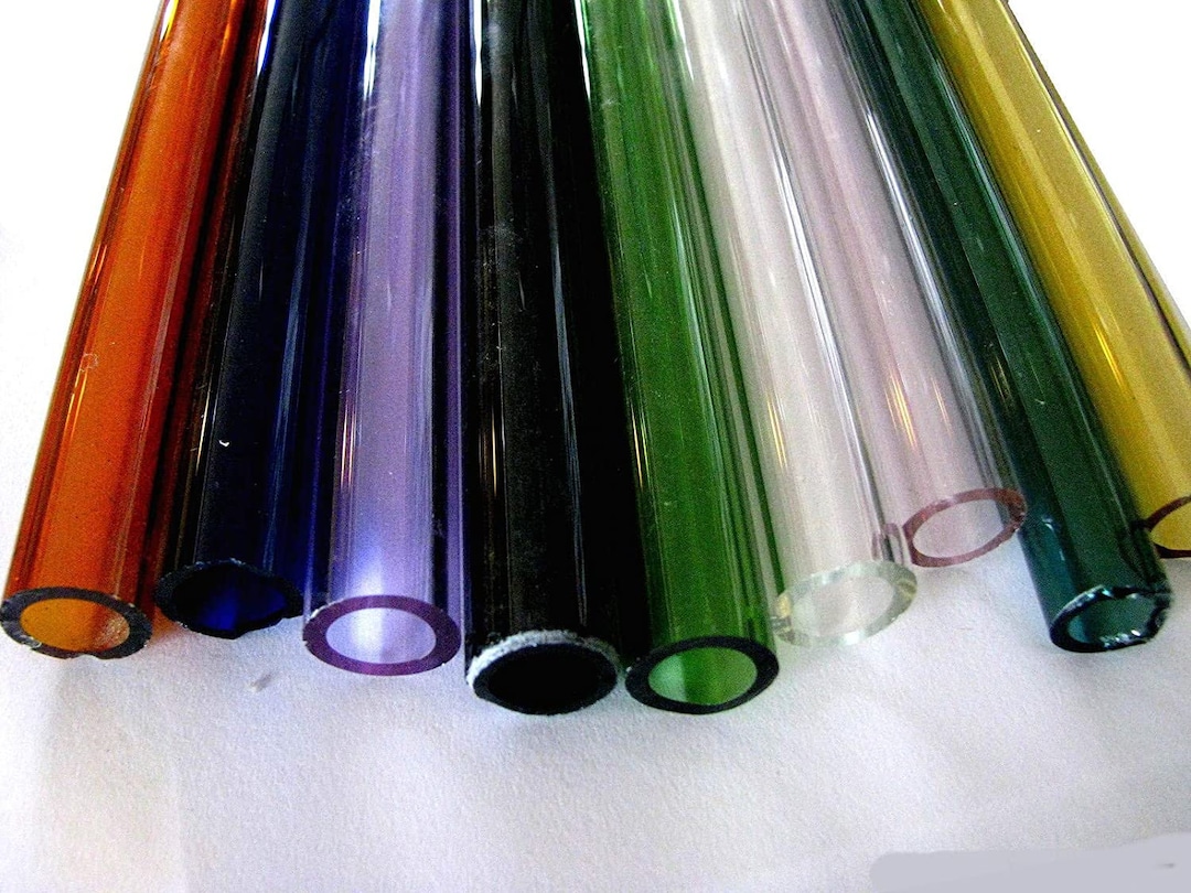 10 Borosilicate 16mm Mixed Colors 12 Inch Tubes, Devardi Glass Boro ...