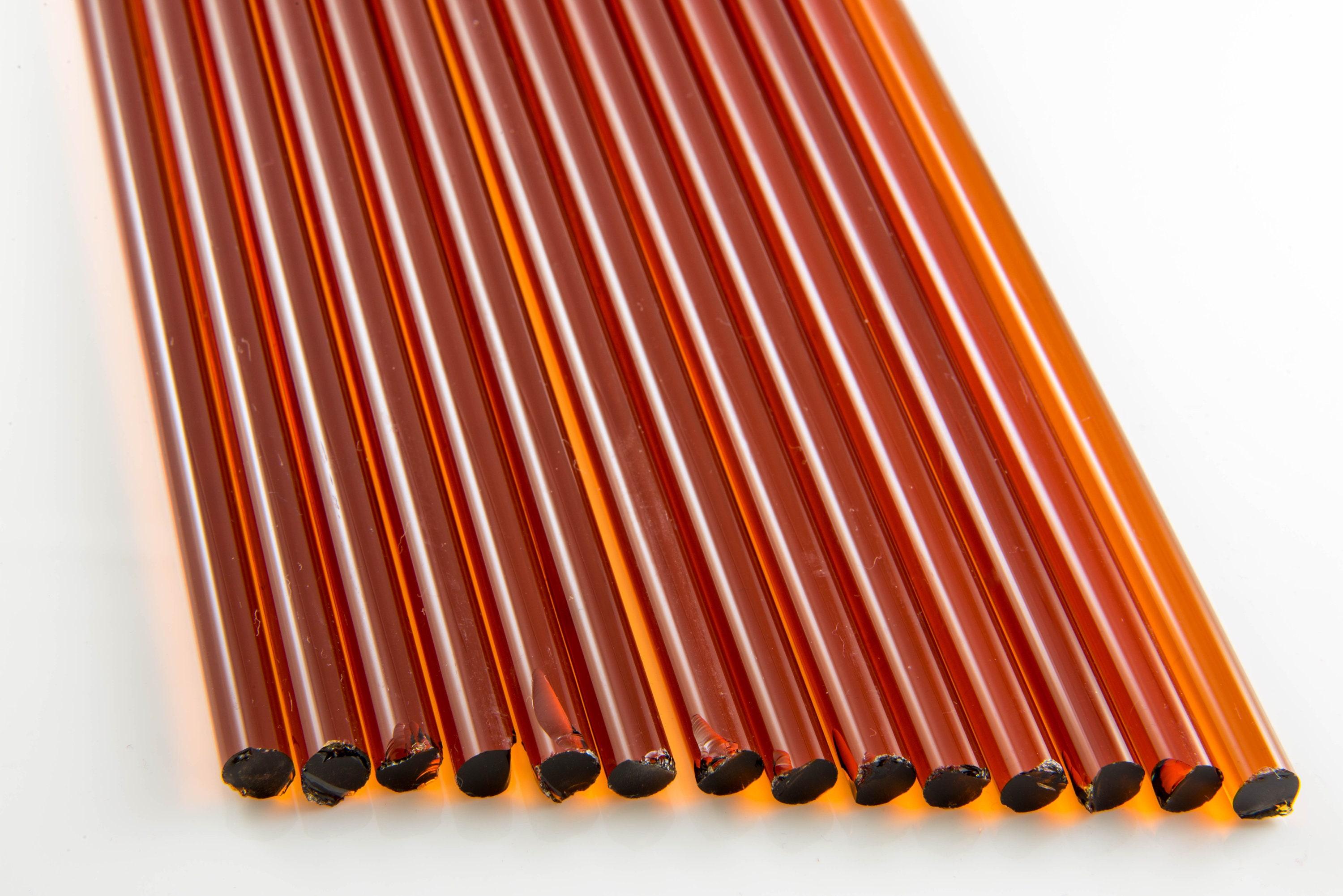 Devardi Glass Boro Rods, 1 Lb, COE 33, Transparent Amber Borosilicate ...