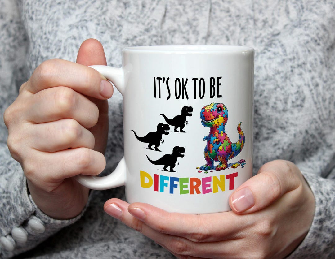 Autism Awareness Mug, Neurodiversity Gift Autism Infinity Gift Puzzle ...