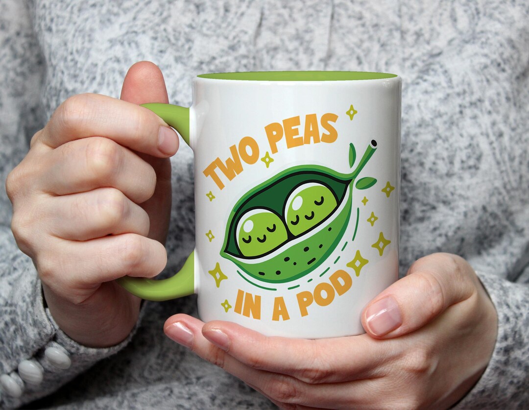 Two Peas in a Pod Mug Cute Couples Mug Love Fun Valentines Day ...