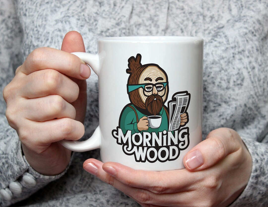 Morning Wood Mug Birthday Chippy Gift Carpenter Gift for Him Coffee Cup ...