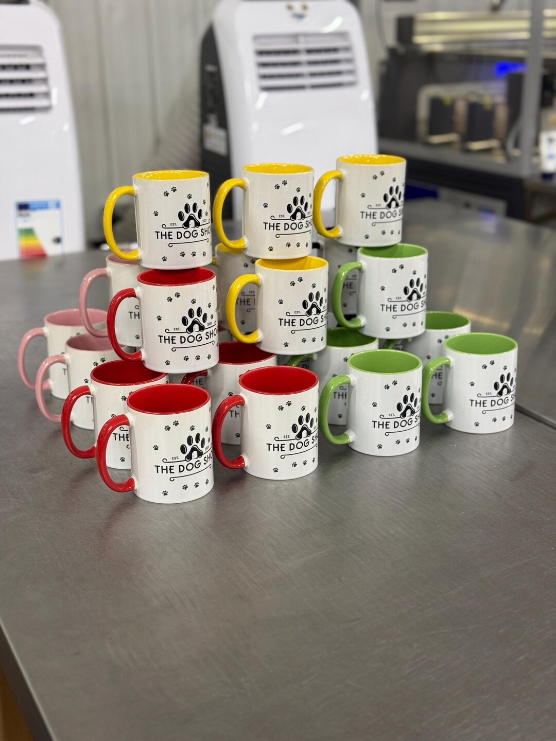 50 X Printed Custom Branded Business Logo Mugs Cups Merchandise ...