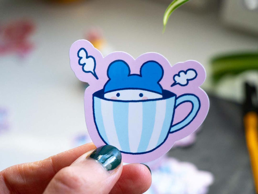 Tama in a Cup Tamagotchi Die Cut Sticker Cute Stationary, Stickers for ...