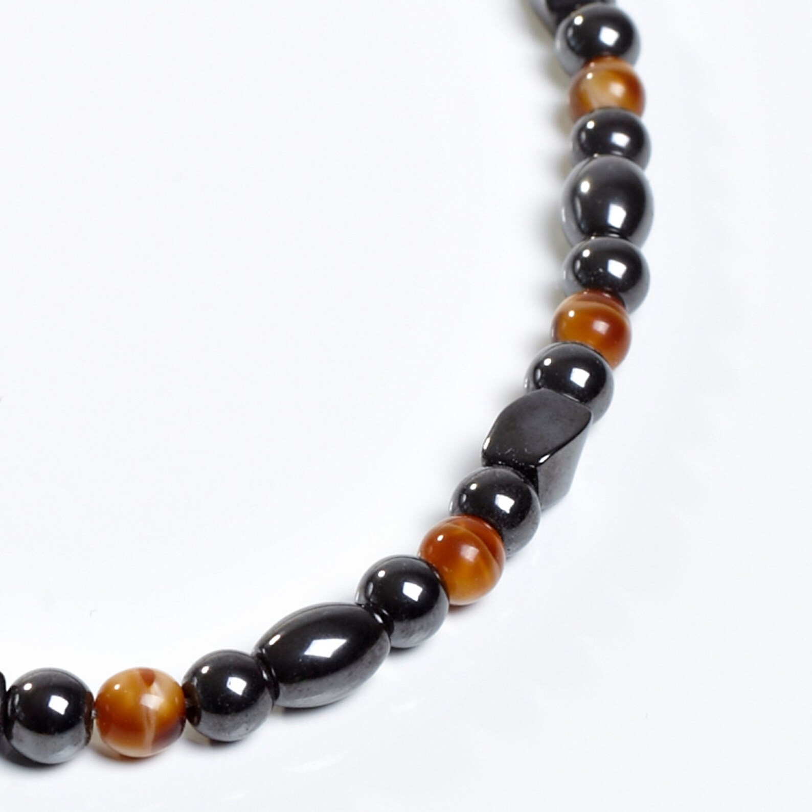 Brown and Black Magnetite Necklace Shades of Tan Magnetic - Etsy