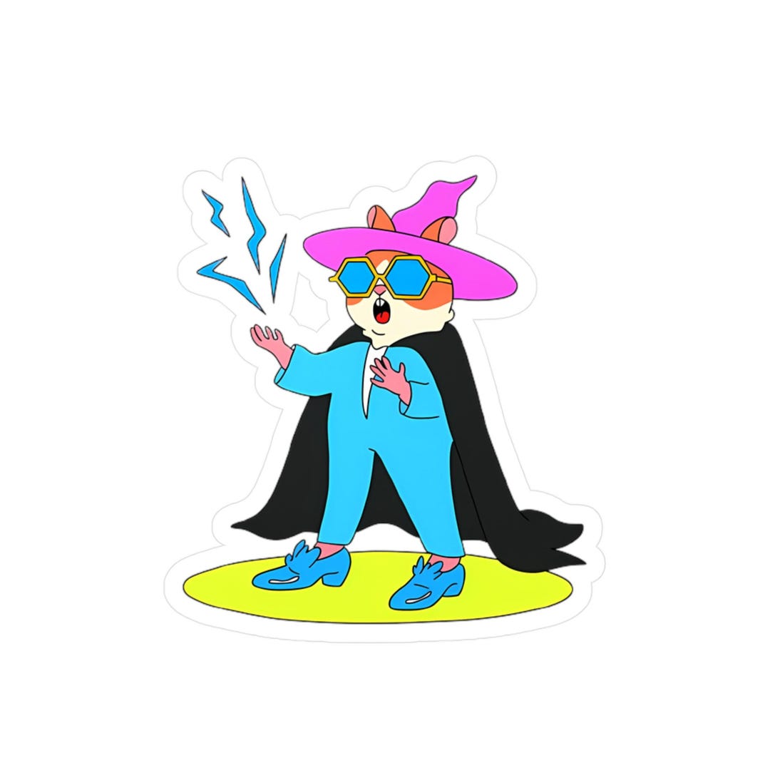 Hamster Wizard Vinyl Sticker/decal - Water Bottle / Scrapbooking ...