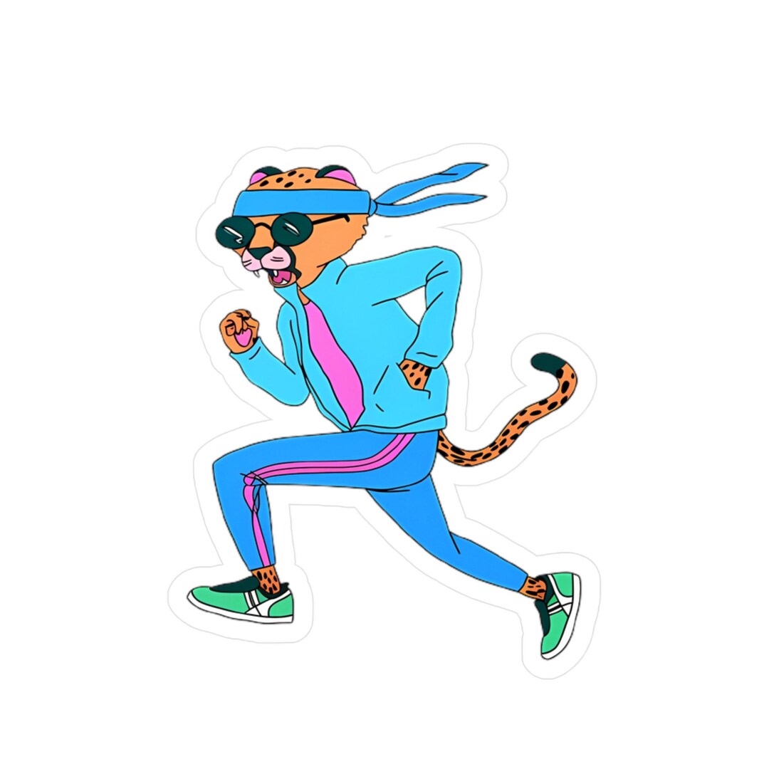 Cheetah Trackstar Vinyl Sticker/decal - Water Bottle / Scrapbooking ...