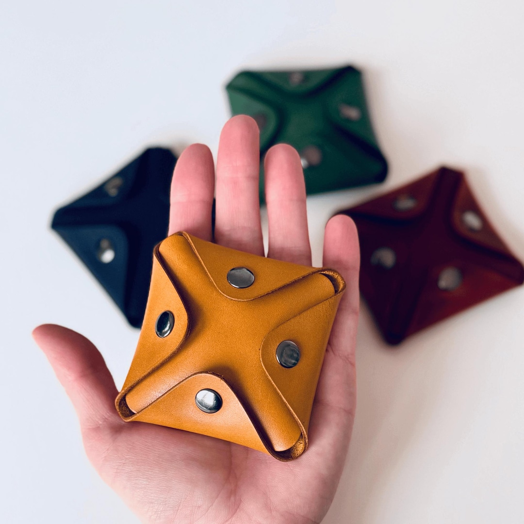 Small Leather Coin Purse, Coin Holder, Coin Case, Change Chute, Coin ...