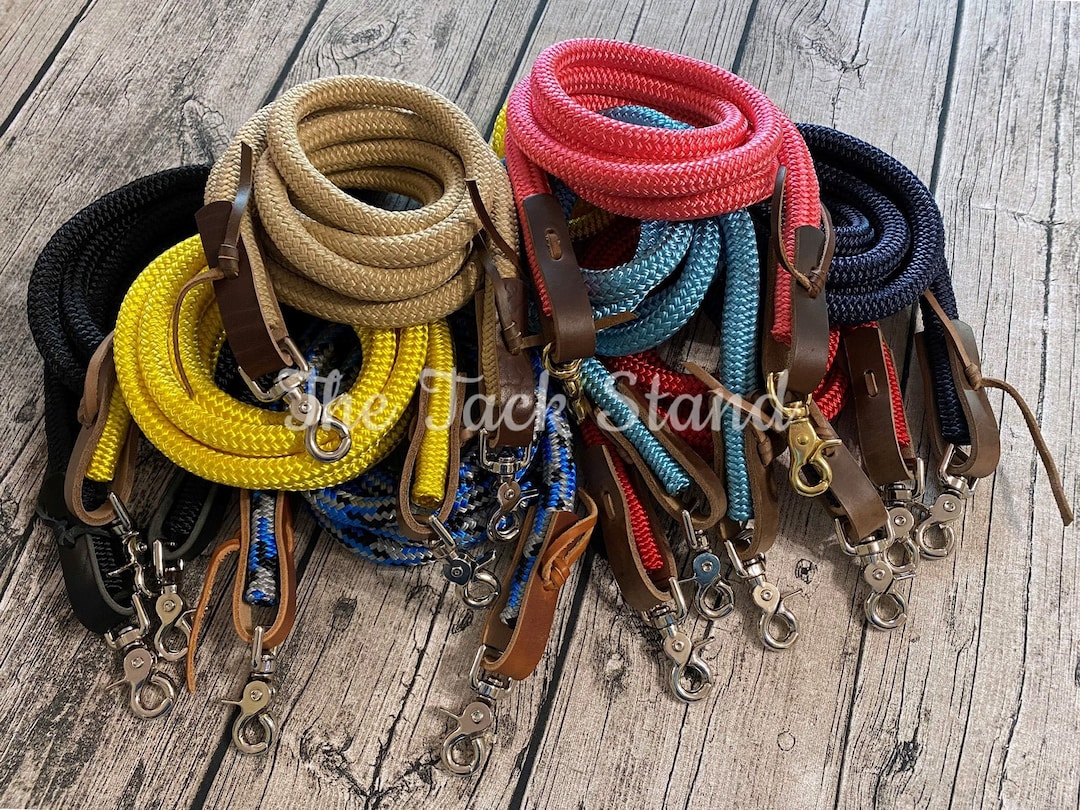80+ COLORS Continuous Loop Yacht Rope Horse Reins With Water Straps 6 7 ...